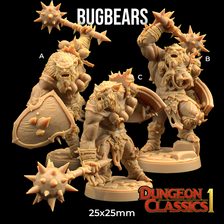 3D Printable Bugbears | PRESUPPORTED | Dungeon Classics by Dungeon Classics